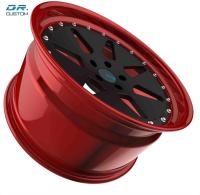 China 23 Inch Deep Dish Forged Wheels Rims PCD 5-139.7 Brushed Red for sale