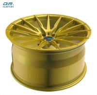 China 22in One Piece Forged Wheels Custom Cap Bronze Gold Paint for sale
