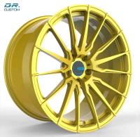 China 22in One Piece Forged Wheels Custom Cap Bronze Gold Paint for sale