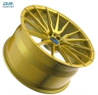 China 22in One Piece Forged Wheels Custom Cap Bronze Gold Paint for sale