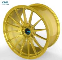 China 22in One Piece Forged Wheels Custom Cap Bronze Gold Paint for sale