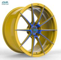 China 24 Inch Lightweight Forged Alloy Wheels Brushed Gold Super Light Rims for sale