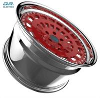 China Brushed Red Forged Step Lip Wheels ET15 5x114.3 18 Inch for sale