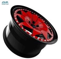 China 22 Inch Deep Dish Forged Wheels Rims For Cars Gloss Black for sale