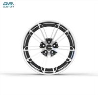 China 5x108 19 Inch Deep Concave Wheels ODM Hyper Black Aluminum Alloy for sale