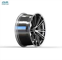 China 5x108 19 Inch Deep Concave Wheels ODM Hyper Black Aluminum Alloy for sale