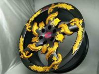 China Dragon Style 22 Inch SUV Wheels 1 Piece Gold Black 5x120mm for sale