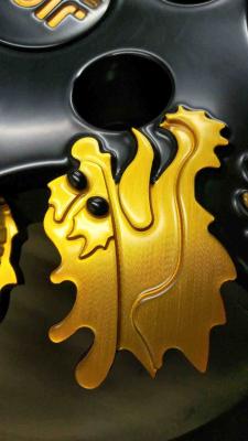China Dragon Style 22 Inch SUV Wheels 1 Piece Gold Black 5x120mm for sale