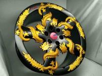 China Dragon Style 22 Inch SUV Wheels 1 Piece Gold Black 5x120mm for sale