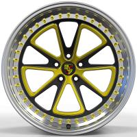 China ET48 Custom Three Piece Forged Wheels PCD 5-108 22 Inch for sale