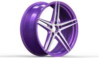 China Purple Lightweight Monoblock Wheels Aviation Aluminum 6061 PCD 5-114.3 19 Inch for sale