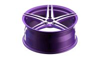 China Purple Lightweight Monoblock Wheels Aviation Aluminum 6061 PCD 5-114.3 19 Inch for sale