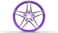 China Purple Lightweight Monoblock Wheels Aviation Aluminum 6061 PCD 5-114.3 19 Inch for sale