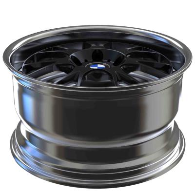 China PCD 5-108 Two Piece Forged Wheels ET10 Matte Black Rims 20 Inch for sale