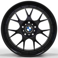 China PCD 5-108 Two Piece Forged Wheels ET10 Matte Black Rims 20 Inch for sale
