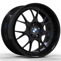 China PCD 5-108 Two Piece Forged Wheels ET10 Matte Black Rims 20 Inch for sale