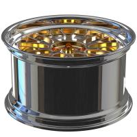China 2 Piece Deep Dish Forged Wheels Rims 23 Inch Brushed Gold Disk for sale