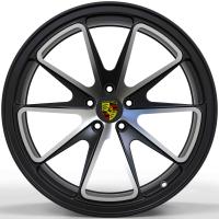 China Matte Black Monoblock Custom Forged Wheels PCD 5-130 18 Inch Porsche Rims for sale