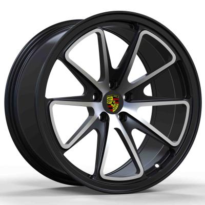 China Matte Black Monoblock Custom Forged Wheels PCD 5-130 18 Inch Porsche Rims for sale
