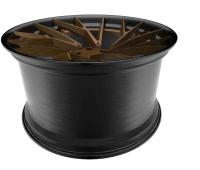 China Big Concave 20 Inch 3 Piece Wheels Matt Bronze Disk PCD 5x115 for sale