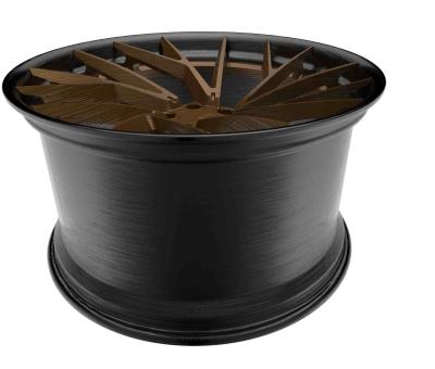 China Big Concave 20 Inch 3 Piece Wheels Matt Bronze Disk PCD 5x115 for sale
