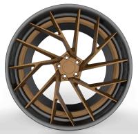 China Big Concave 20 Inch 3 Piece Wheels Matt Bronze Disk PCD 5x115 for sale