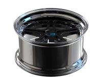 China Gloss Black Deep Dish Alloy Wheels 24 Inch ET50 5x112 PCD for sale