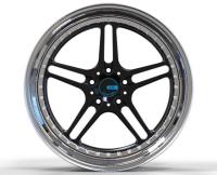 China Gloss Black Deep Dish Alloy Wheels 24 Inch ET50 5x112 PCD for sale