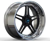 China Gloss Black Deep Dish Alloy Wheels 24 Inch ET50 5x112 PCD for sale