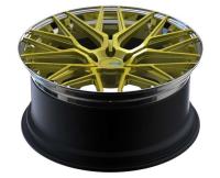 China Matt Black Gold Center 5x120 3 Piece Wheels for sale