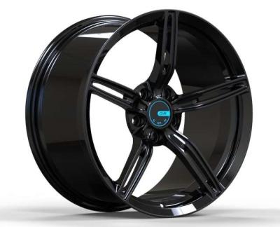 China Gloss Black 1 Piece Forged Wheels ET10 5x112 19 Inch Wheels for sale