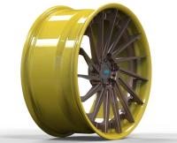 China Toyota Matt Bronze Two Piece Forged Wheels Multi Spoke Step Lip Concave Wheels for sale