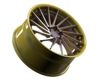 China Toyota Matt Bronze Two Piece Forged Wheels Multi Spoke Step Lip Concave Wheels for sale