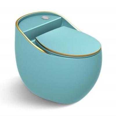 China Modern Green One Piece Toilet 600x600mm Ceramic Sanitary Ware WC for Bathroom for sale