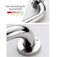 China 25x300mm Chrome Surface Finish Bathroom Toilet Support Grab Bar for Elderly Safety for sale
