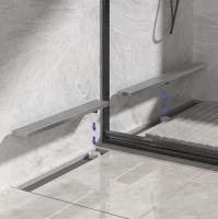 China Stainless Steel Linear Floor Drain 80x200mm Brushed Finish for Bathroom Shower Anti Odor for sale