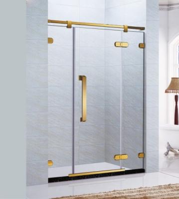 China Stainless Steel Sliding Door Shower Enclosure 70x70cm with Ceramic Tray and Diamond Glass for sale
