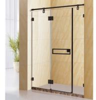 China Stainless Steel Sliding Door Shower Enclosure 70x70cm with Ceramic Tray and Diamond Glass for sale