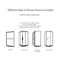 China Stainless Steel Sliding Door Shower Enclosure 70x70cm with Ceramic Tray and Diamond Glass for sale