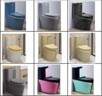 China Black and Gold One Piece Toilet S-Trap Flushing 600x600mm Vanity Toilet for Foshan Market for sale