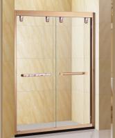 China Custom Size Sliding Door Shower Enclosure Stainless Steel Tempered Glass 8mm for sale