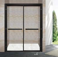 China Custom Size Sliding Door Shower Enclosure Stainless Steel Tempered Glass 8mm for sale
