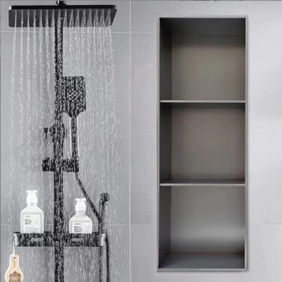 China Stainless Steel Shower Niche 300x600mm Brushed Finish Waterproof Gold for sale