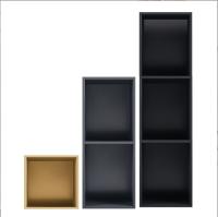 China Stainless Steel Shower Niche 300x600mm Brushed Finish Waterproof Gold for sale