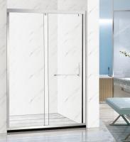 China Gold Glass Shower Enclosure 8mm Tempered Hinged Door with Ceramic Tray for sale