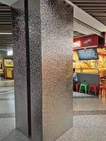 China Water Ripple Color Mirror Embossed Stainless Steel Plate 0.6mm for Hotel Villa Ceiling Curtain Wall for sale