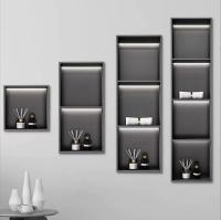 China Stainless Steel Shower Niche Recessed Storage Shelf Brushed Black 300x600mm for sale