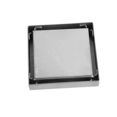 China Stainless Steel Floor Drain Push Down Pop-up Style 150x150mm Shower Waterproof Odor Proof for sale