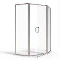 China Stainless Steel Sliding Shower Door Enclosure Custom Size Tempered Glass 8mm for sale