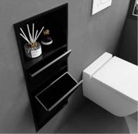 China Stainless Steel Shower Niche 12x12 Inch 4 Inch Deep Built-in Wall Storage Shelf Chrome Finish for sale